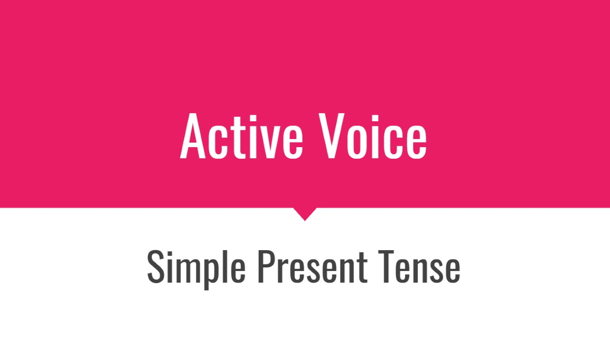 Active to Passive Voice of Simple Present Tense - कर्तरी प्रयोग साधा ...